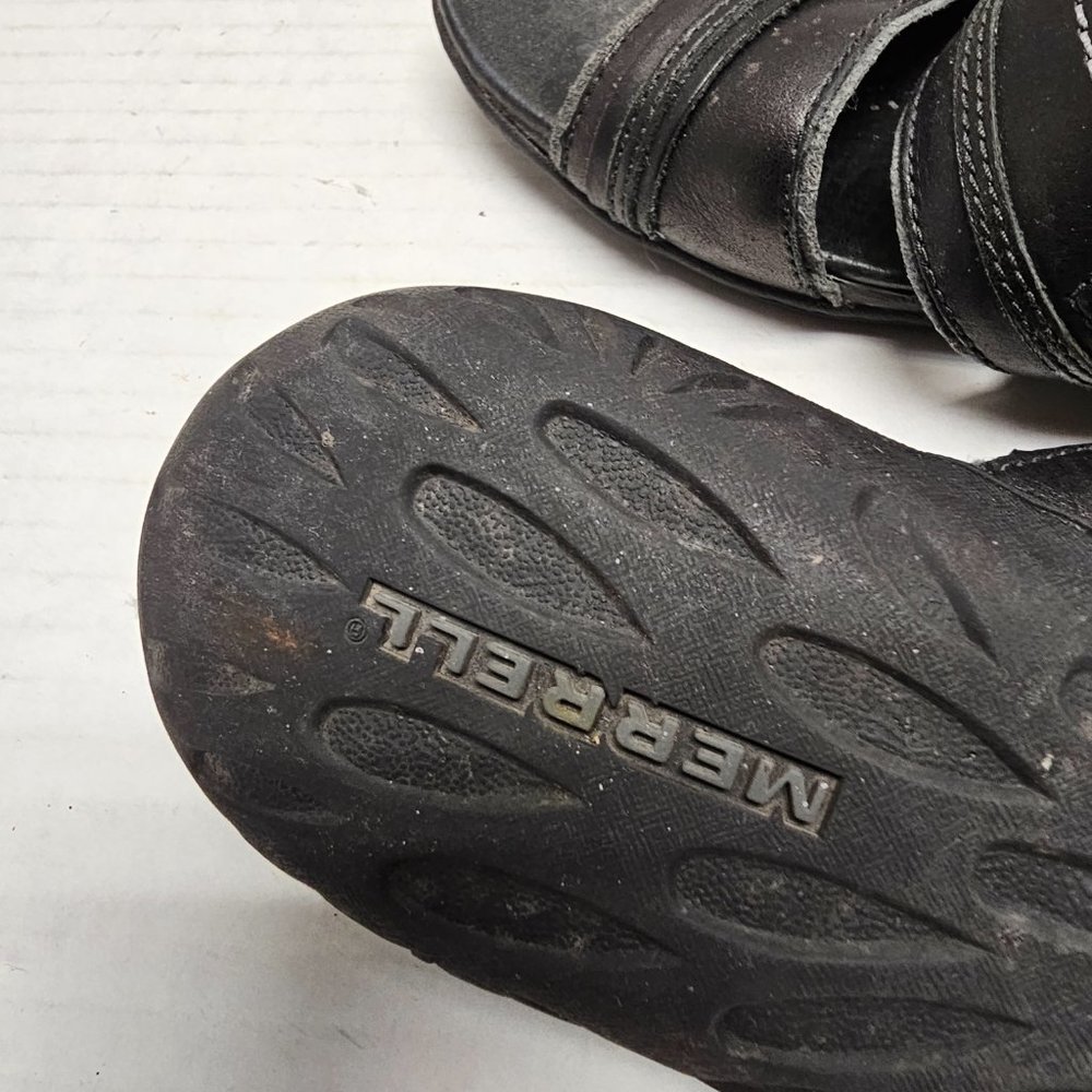 Merrell Piccolo Black Slides Sandals Slip On Leather … - Gem